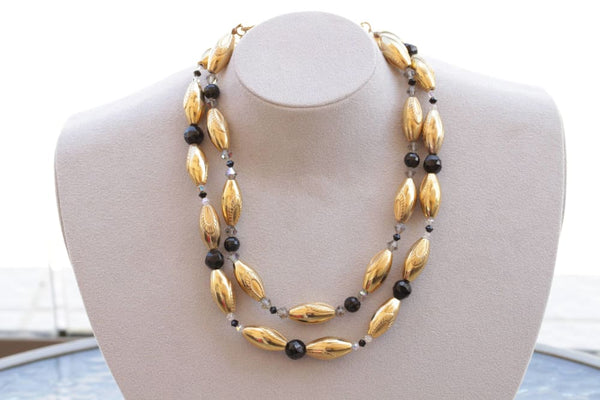 BLACK GOLD NECKLACE| Rebekajewelry