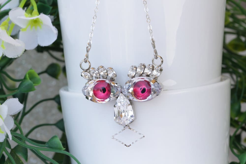 RED EYE NECKLACE| Rebekajewelry