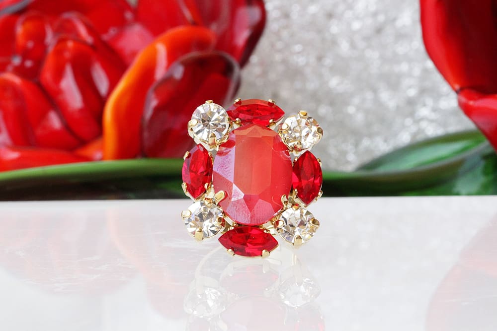 RUBY RED RING| Rebekajewelry